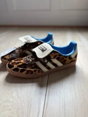 adidas | Shoes | Adidas X Wales Bonner Samba Leopard Pony Hair Sneakers ...